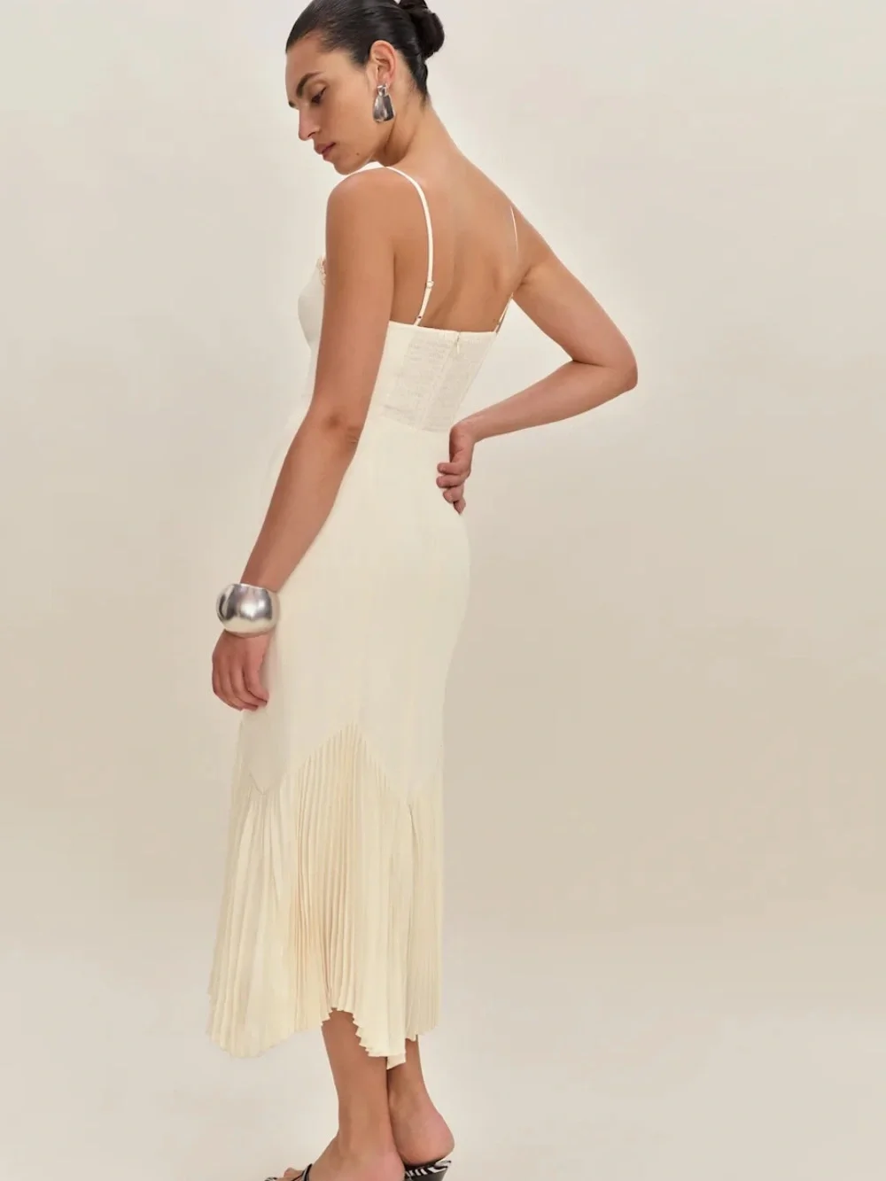 Reformation | Dresses | Reformation Aiko Cream Maxi Slip Dress With ...